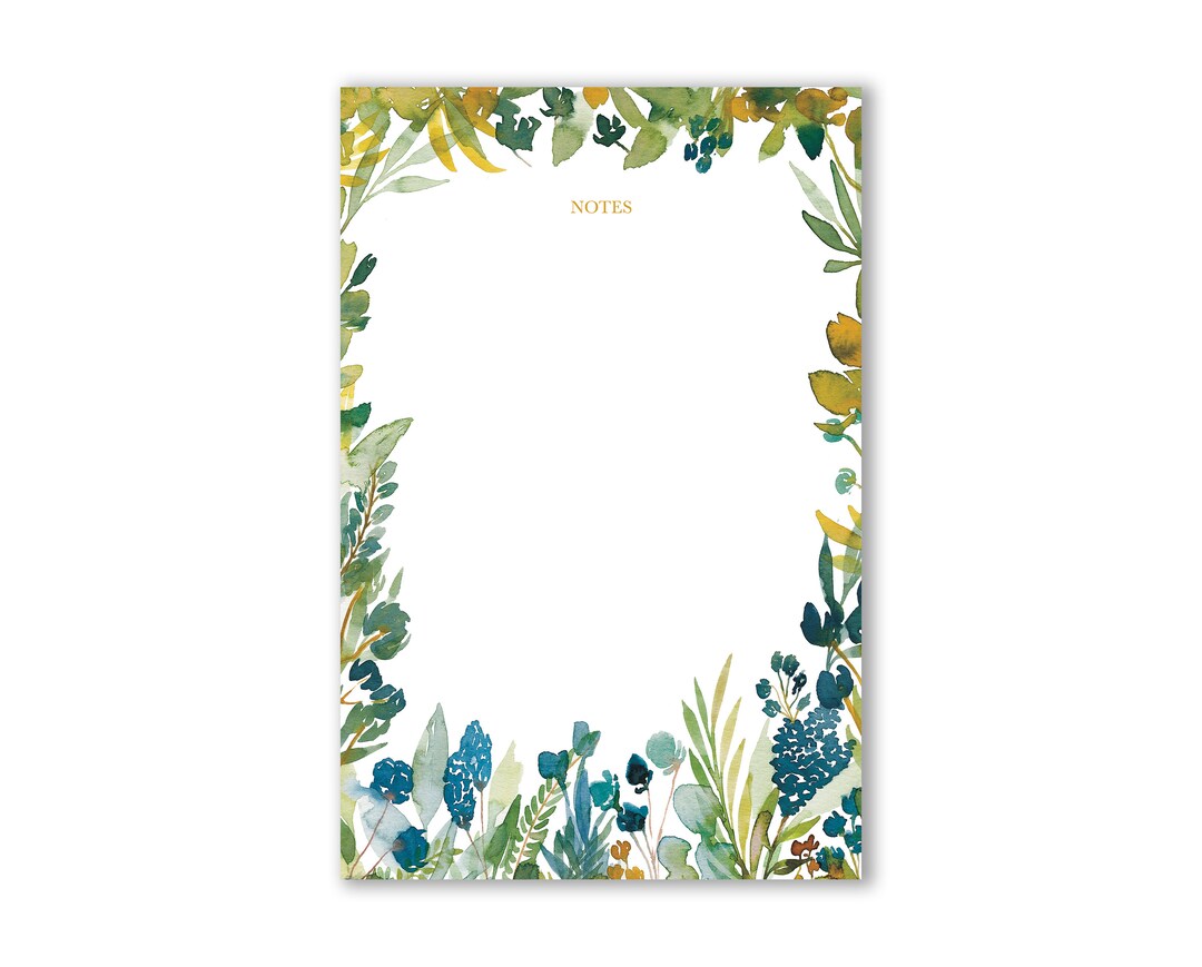 Pretty Notepads, Floral Stationery, Flower Notepads, Watercolor Notepad ...