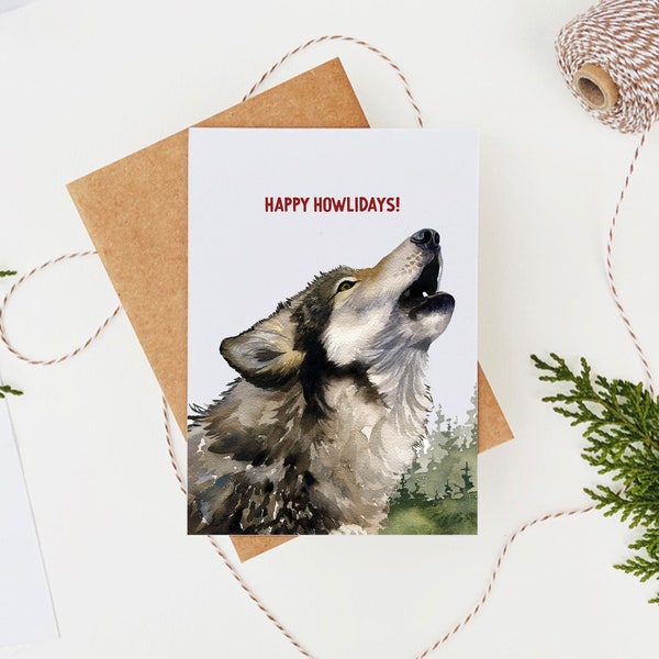Wolf Card - Etsy