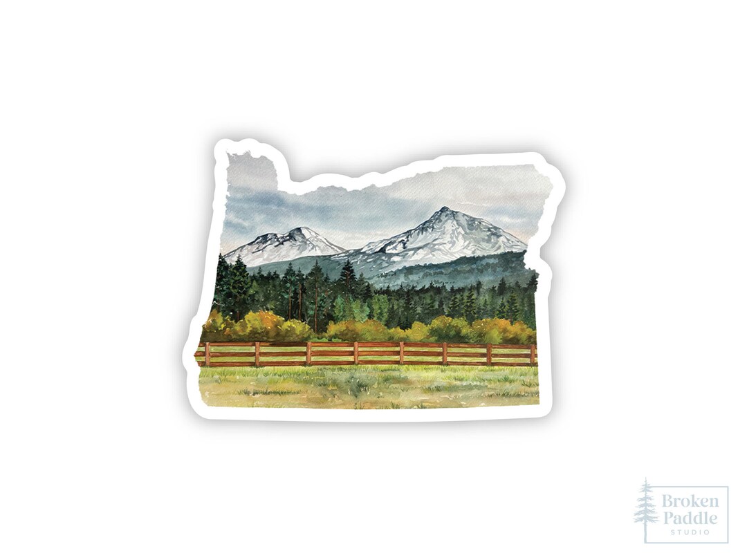 Oregon Sticker, Oregon State Decal, Water Bottle Decal, North Cascades ...