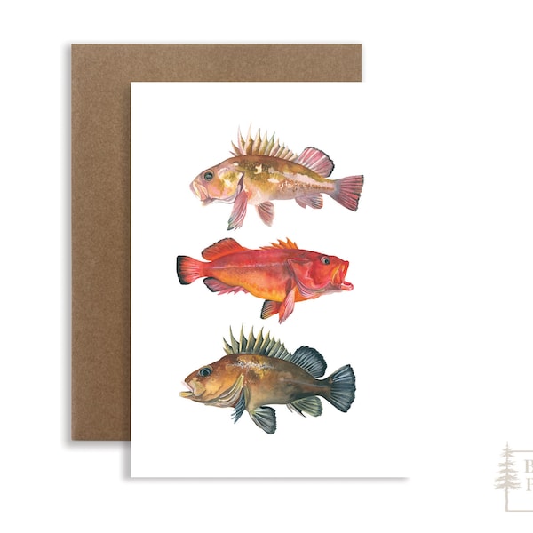 Fish Greeting Card - Etsy