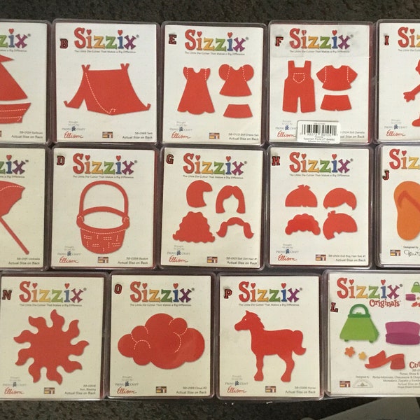 Sizzix Original Red Dies - Etsy