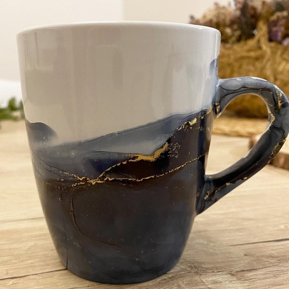 Eleganz im Becher. Cool grau Becher von Kunst und Tee oder | Etsy