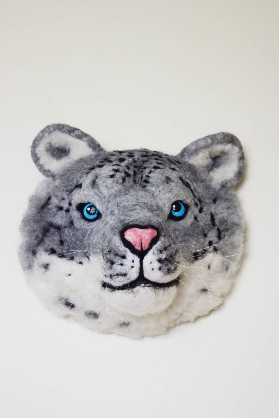 Snow Leopard Needle Felted Snow Leopard Head Fauxidermy - Etsy