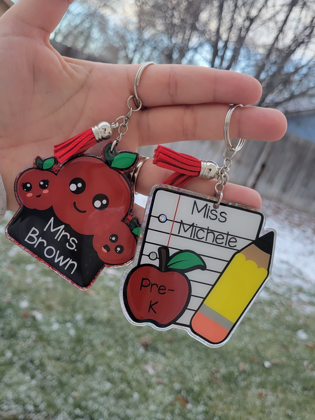 Custom Teacher Keychain | Teacher Gift | Custom Teacher Keychain ...