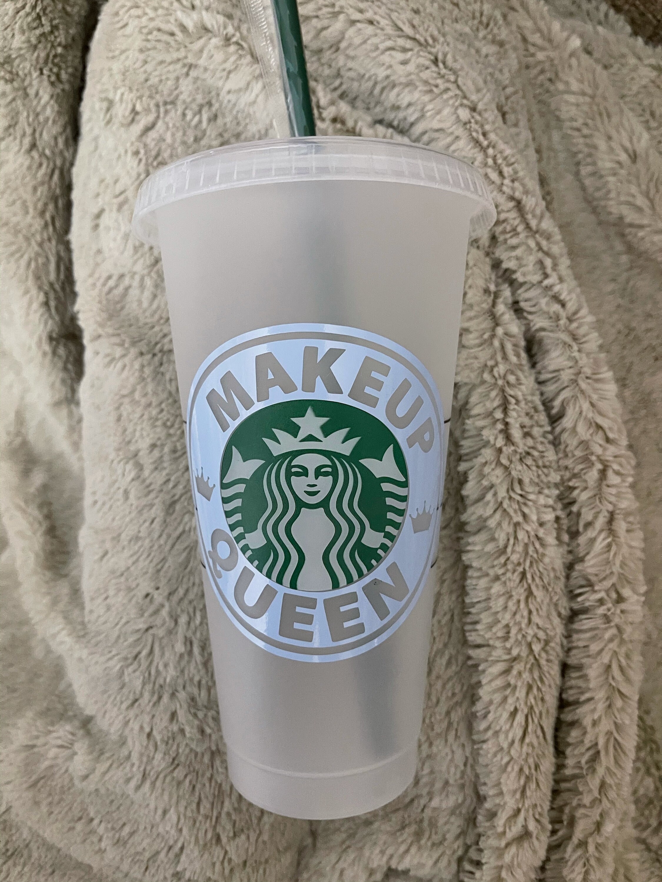 Custom Starbucks Cold Cup makeup Queen Print - Etsy