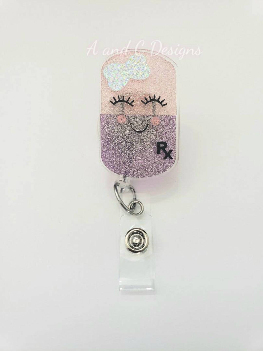 Pill Badge Reel | Interchangeable Badge Reel | Medical ID Holder ...