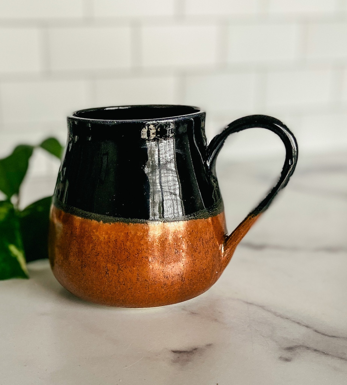 Copper Mug Black Copper Coffee Cup Pottery Mug Modern Etsy