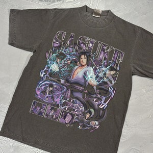 Sasuke Uchiha Japanese Naruto Retro Anime Manga Streetwear T-shirt - Etsy