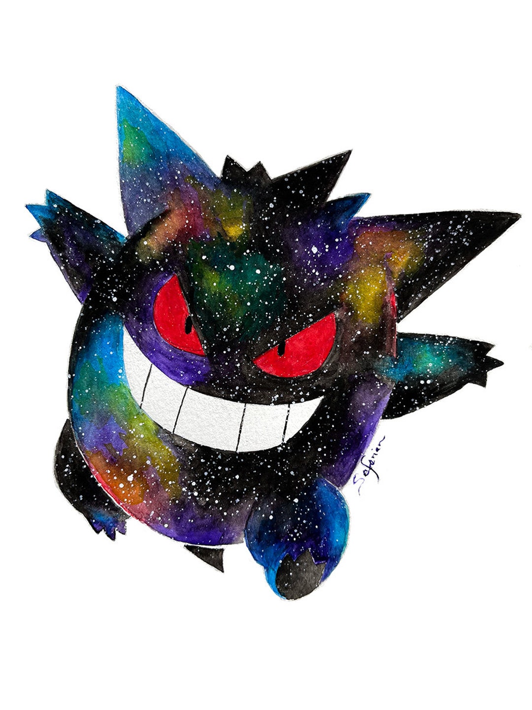 Pokemon Gengar V2 Watercolor Art Print - Etsy
