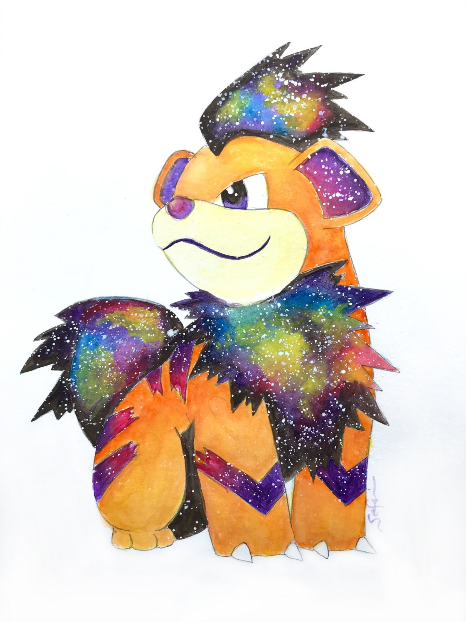 Pokemon Growlithe Watercolor Art Print - Etsy