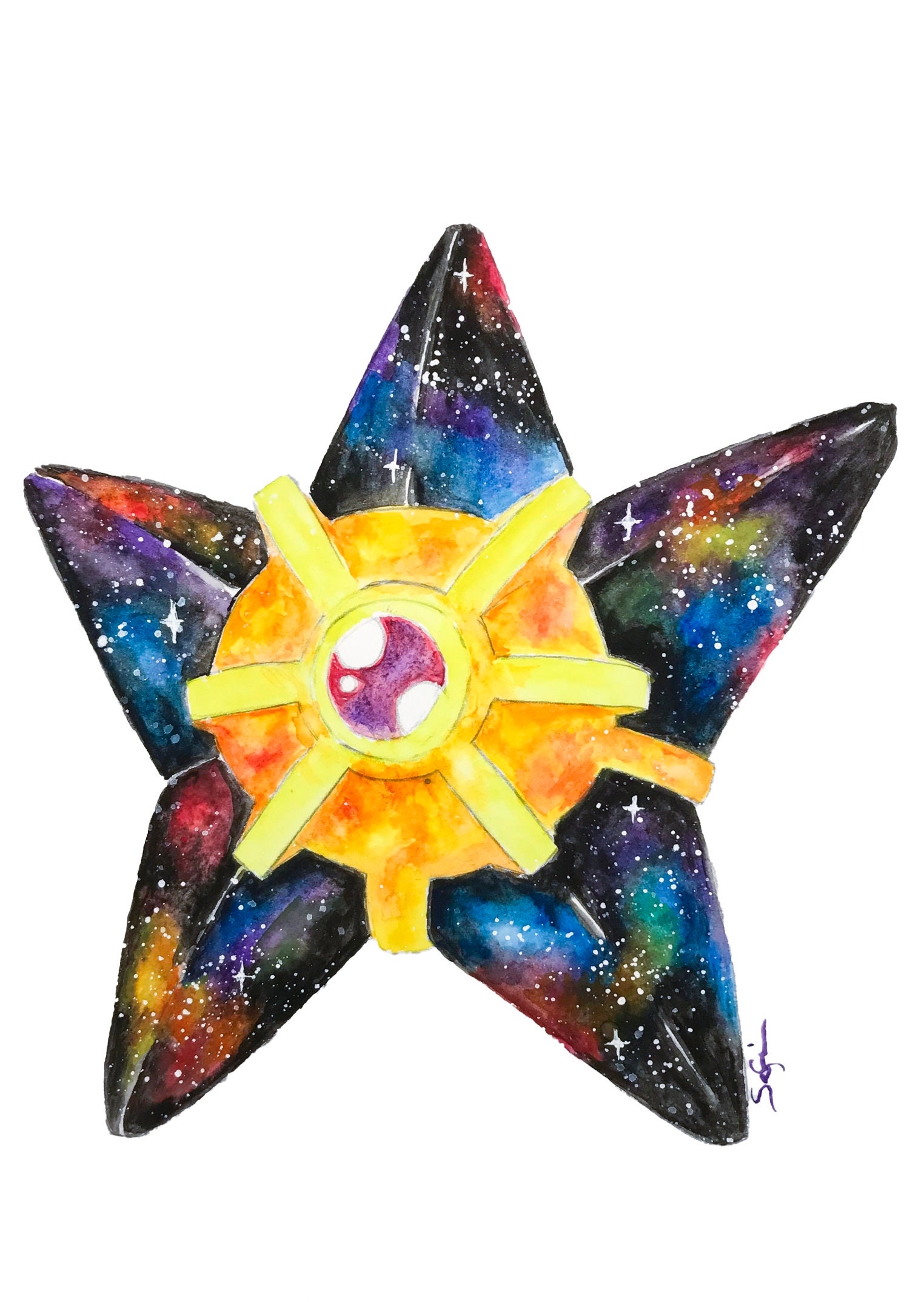 Pokemon - Staryu Watercolor Art Print - Etsy