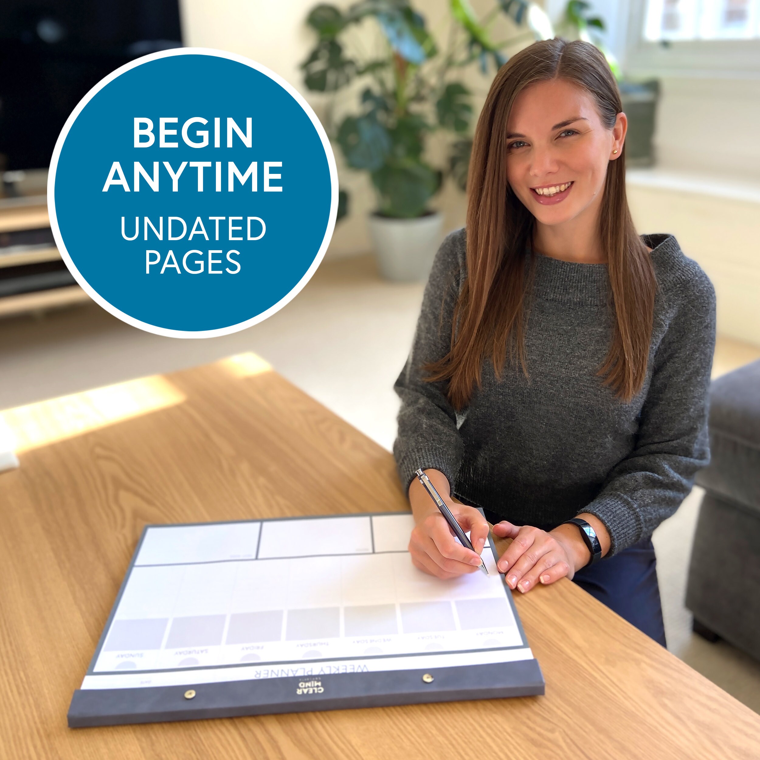 Premium A3 Weekly Planner Desk Pad - 52 Undated Tear off Pages for ...