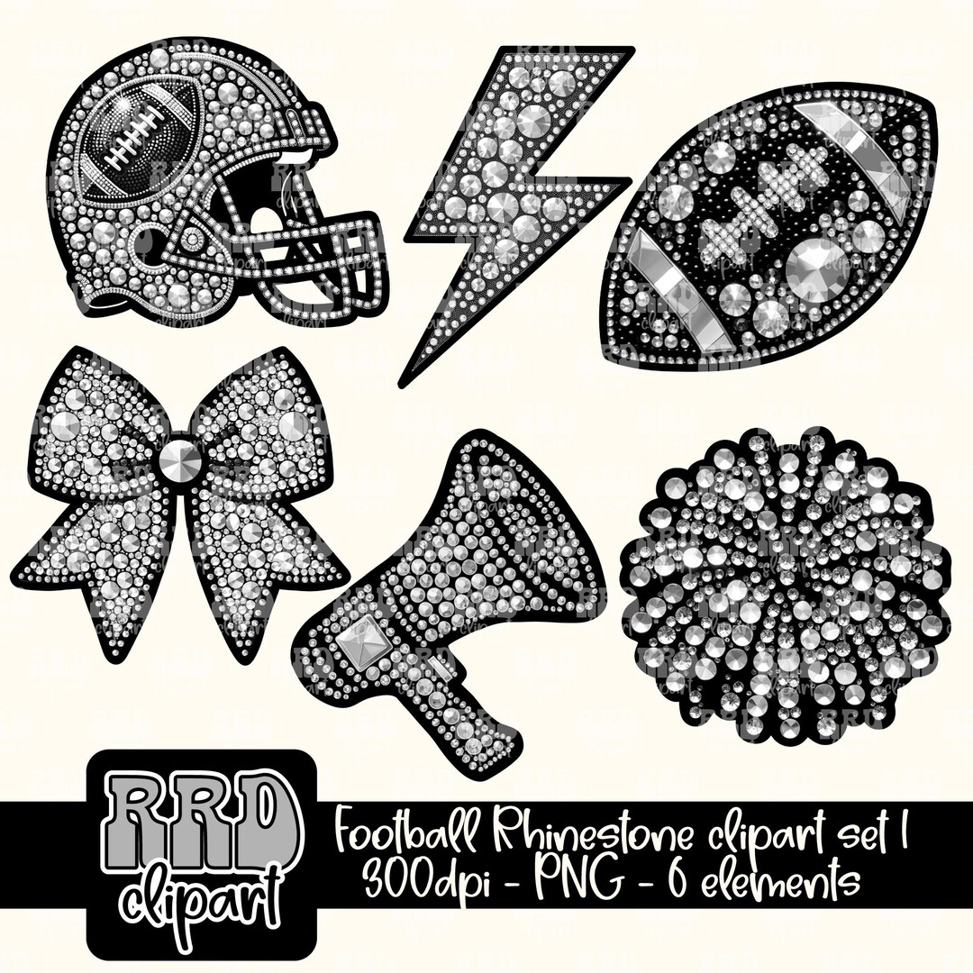 Faux Rhinestone Football Clipart, Faux Rhinestone Mascot PNG Clipart ...