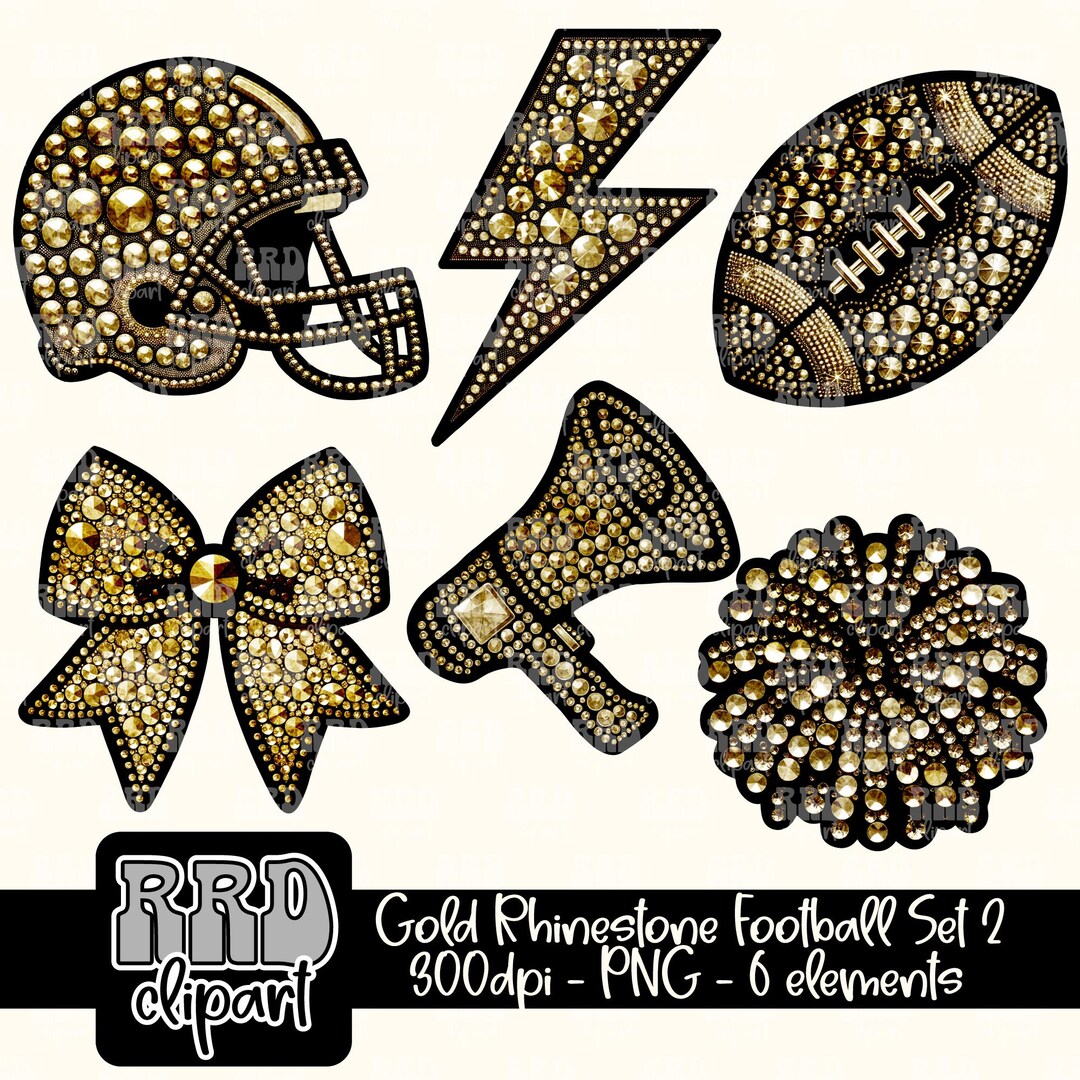 Faux Rhinestone Football Clipart, Faux Rhinestone Mascot PNG Clipart ...