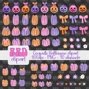 Coquette Halloween Bows Clipart,halloween Bow PNG Clipart,coquette ...