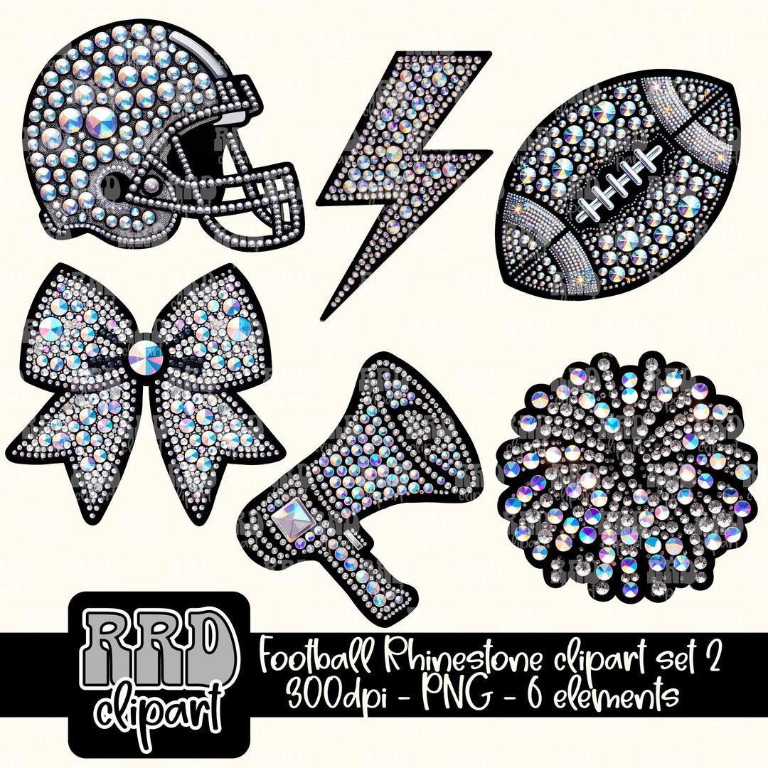 Faux Rhinestone Football Clipart, Faux Rhinestone Mascot PNG Clipart ...