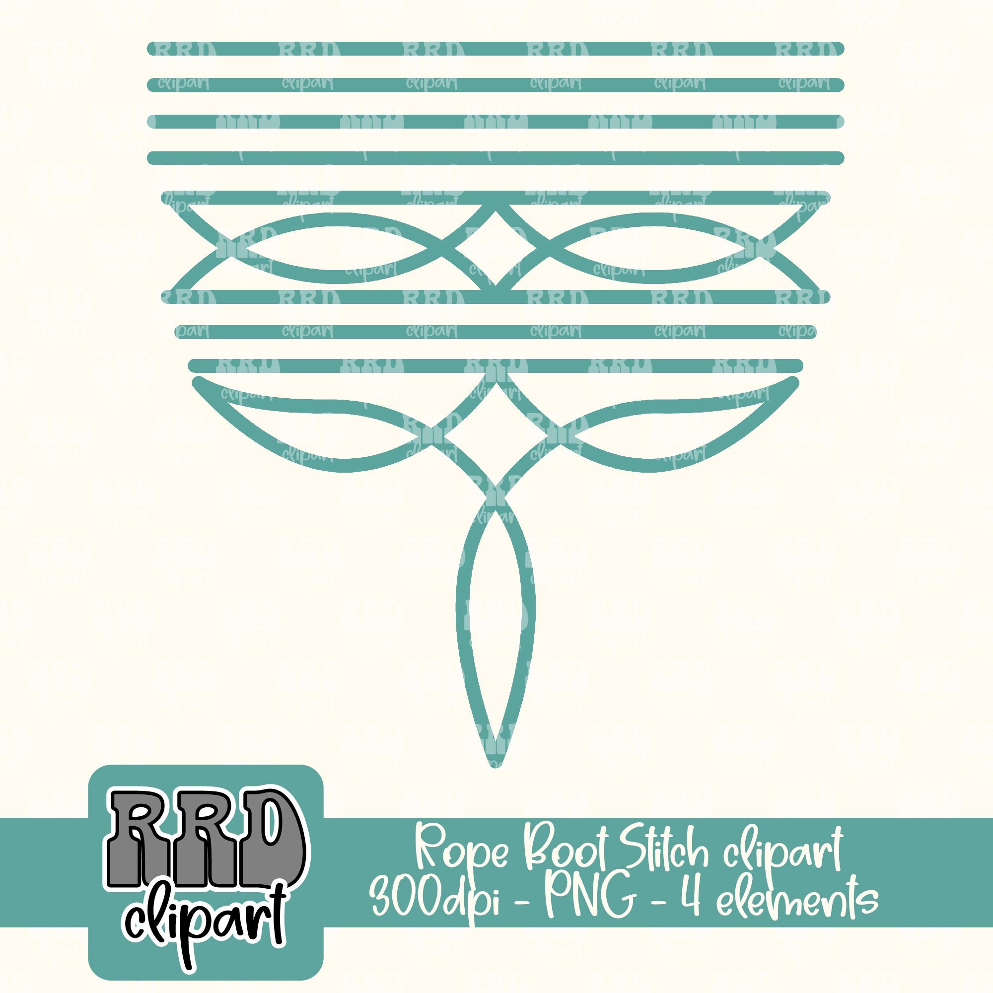 Turquoise Boot Stitch Clipart, Western Cowboy Boot Stitch Pattern PNG ...