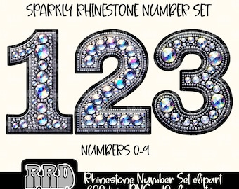 Faux Rhinestone Clipart, Faux Rhinestone Numbers PNG , Faux Rhinestone ...