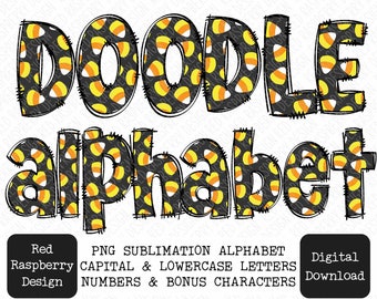 Candy Corn Alphabet - Etsy