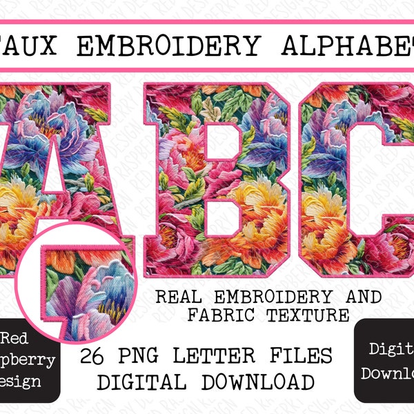 Faux Sequin Embroidery Alphabet Png - Etsy