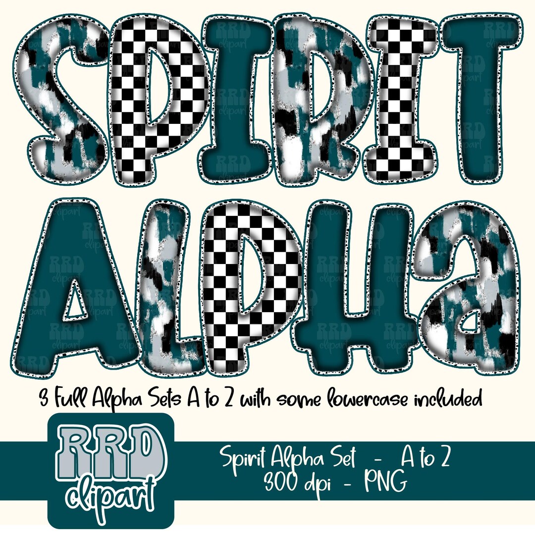 Brushstroke Alpha Set, Spirit Alphabet Png,football Alpha PNG, Eagles ...