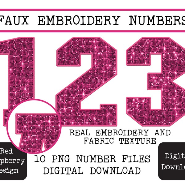 Embroidery Numbers - Etsy