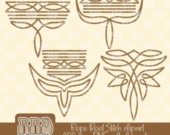 Boot Stitch Clipart, Western Cowboy Boot Stitch Pattern PNG, Commercial ...