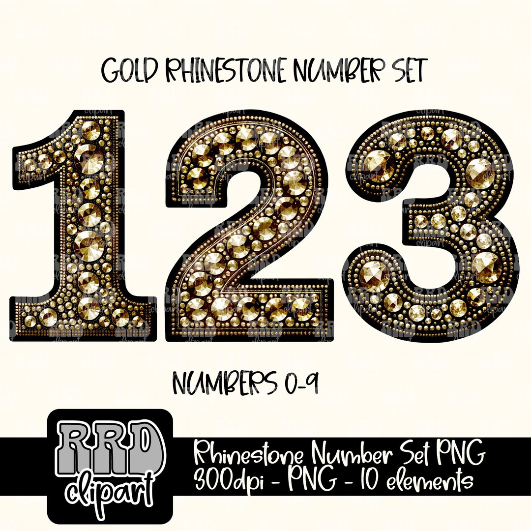 Faux Rhinestone Clipart, Faux Rhinestone Numbers PNG , Faux Rhinestone ...