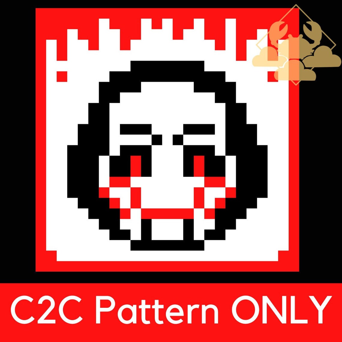 Horror Movie Jigsaw Pattern Graph and Pattern C2C & Tapestry Crochet ...