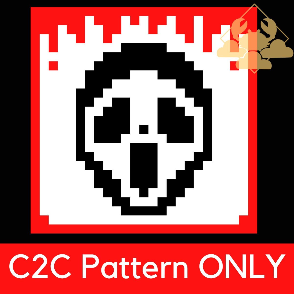 Horror Movie Ghostface Pattern Graph and Pattern C2C & Tapestry Crochet ...