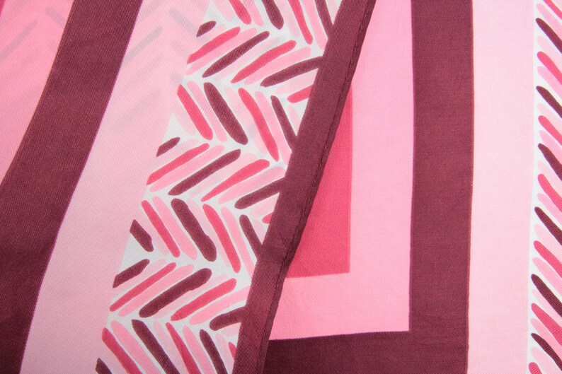 Vintage 1980s Scarf | 80s Herringbone Prints 26" Square Mid Century ...