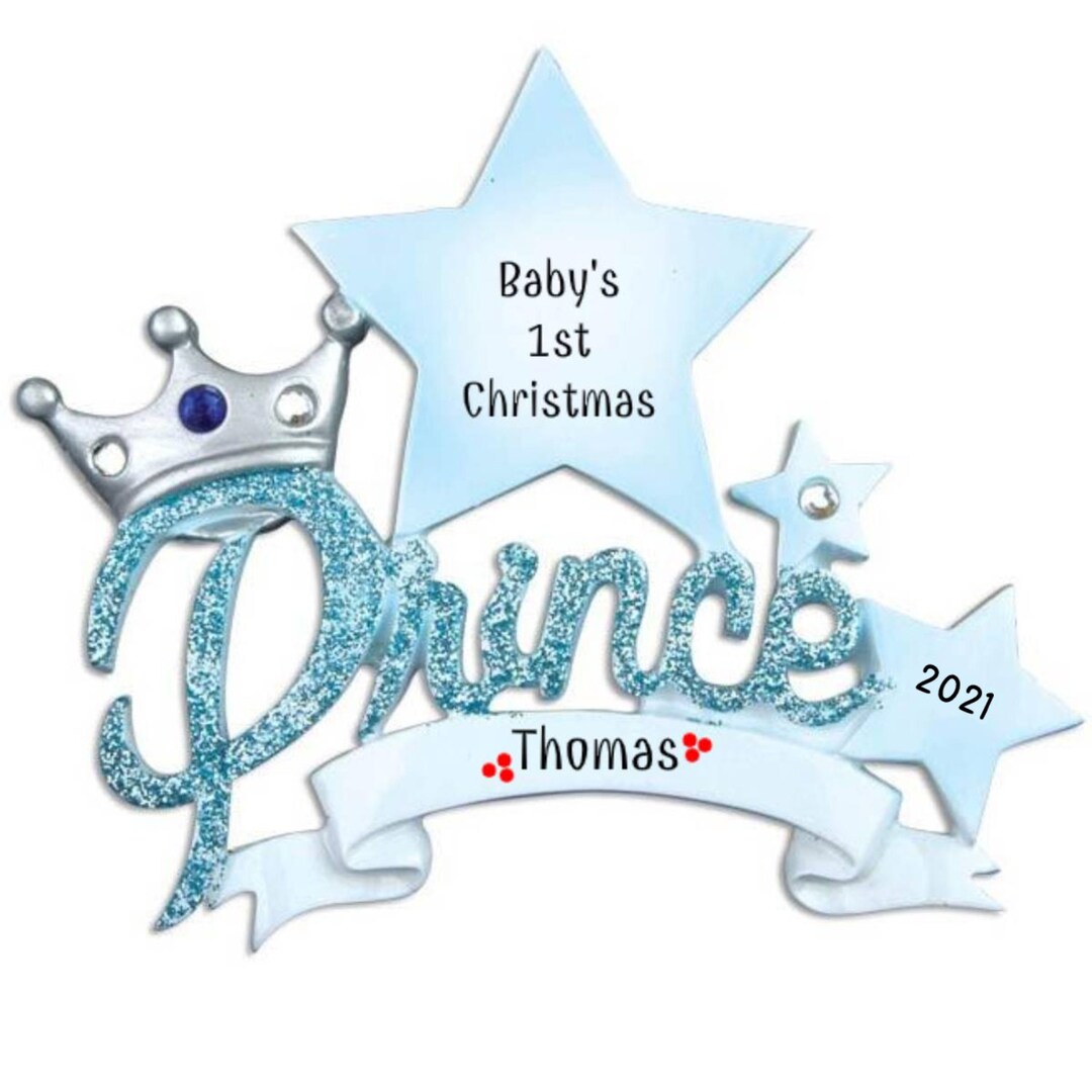 Personalized Princes Star Christmas Ornament, Custom Prince Ornament ...