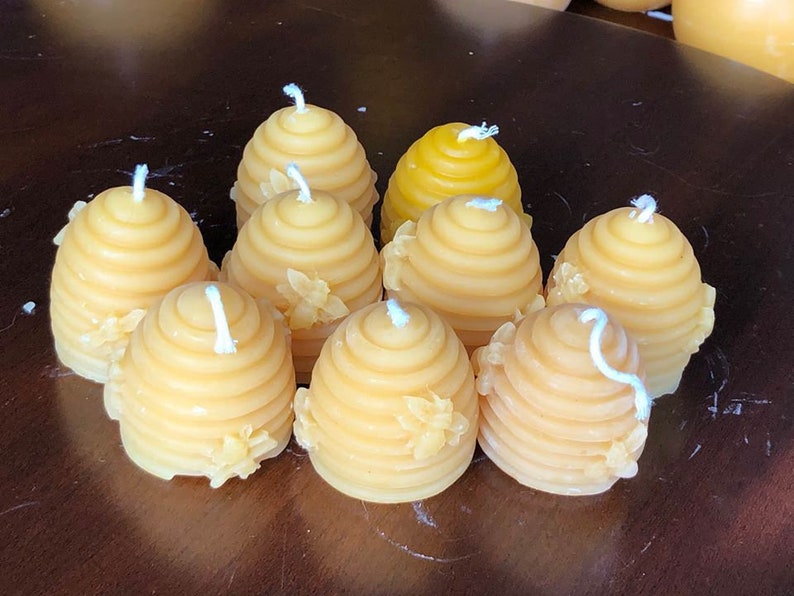 Beehive Candles Set of 4 100% Pure Beeswax | Etsy