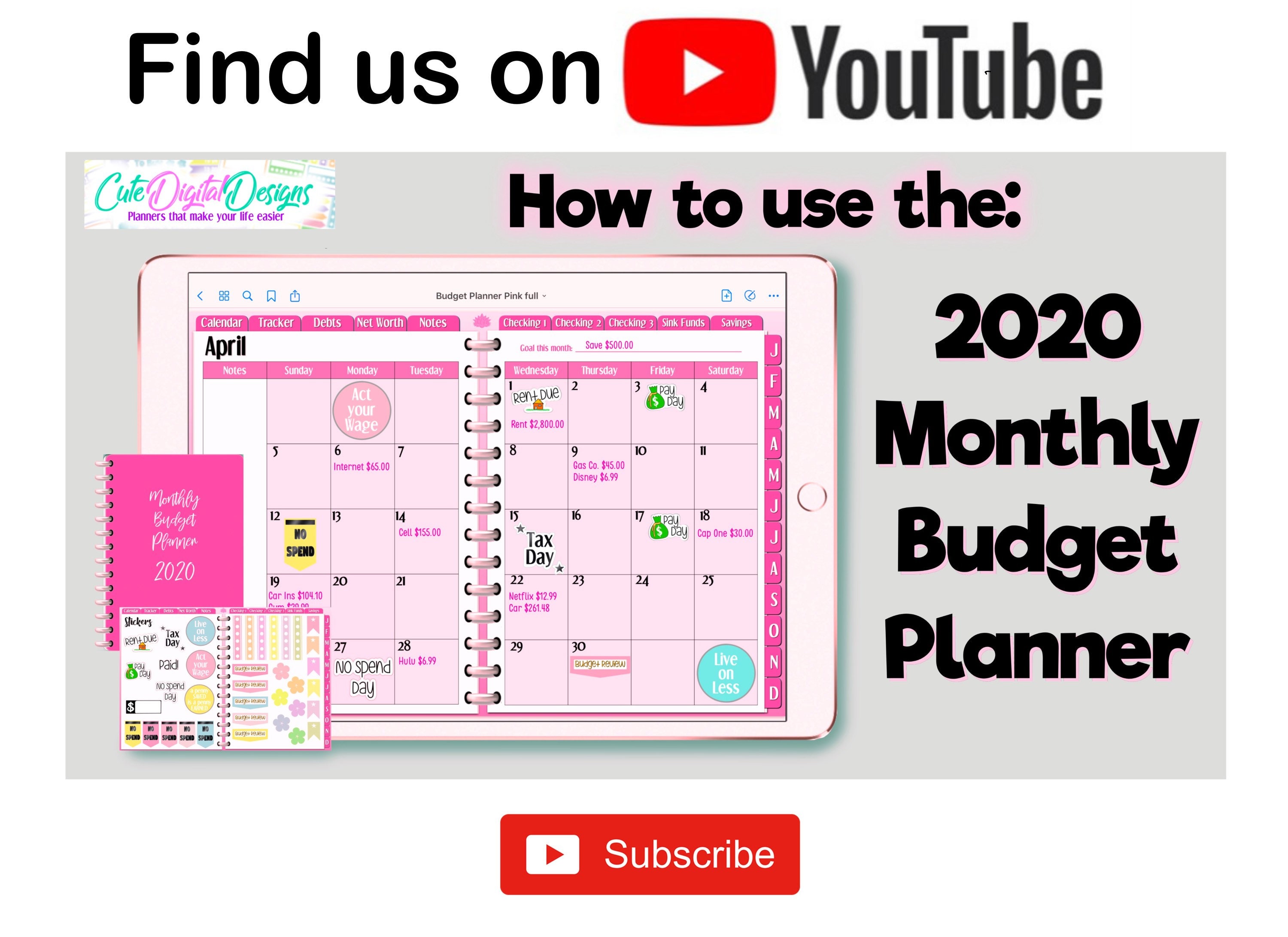 UNDATED Monthly Budget Planner Plus | Goodnotes | Digital Planner ...