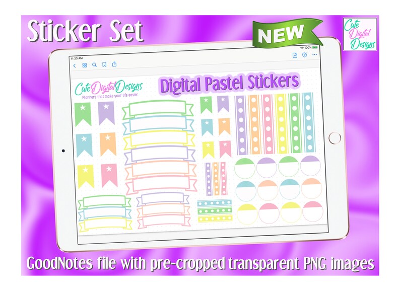 Digital Pastel Sticker Set V.2 | Goodnotes | Digital Planner | iPad ...