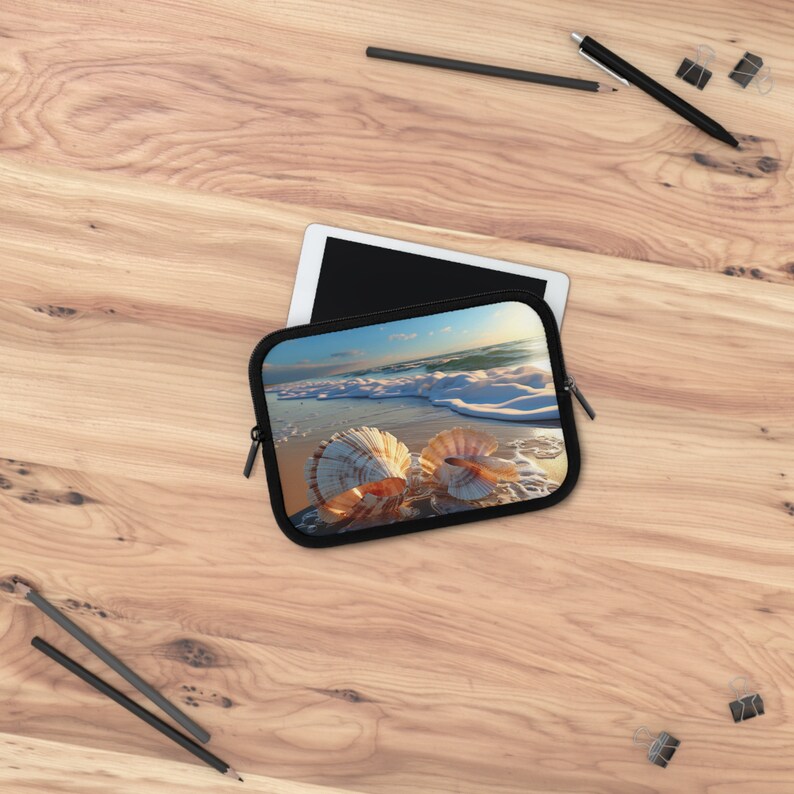 Beach 3D Laptop Sleeve Seashells Png Seashells Design Ocean Custom 3D ...