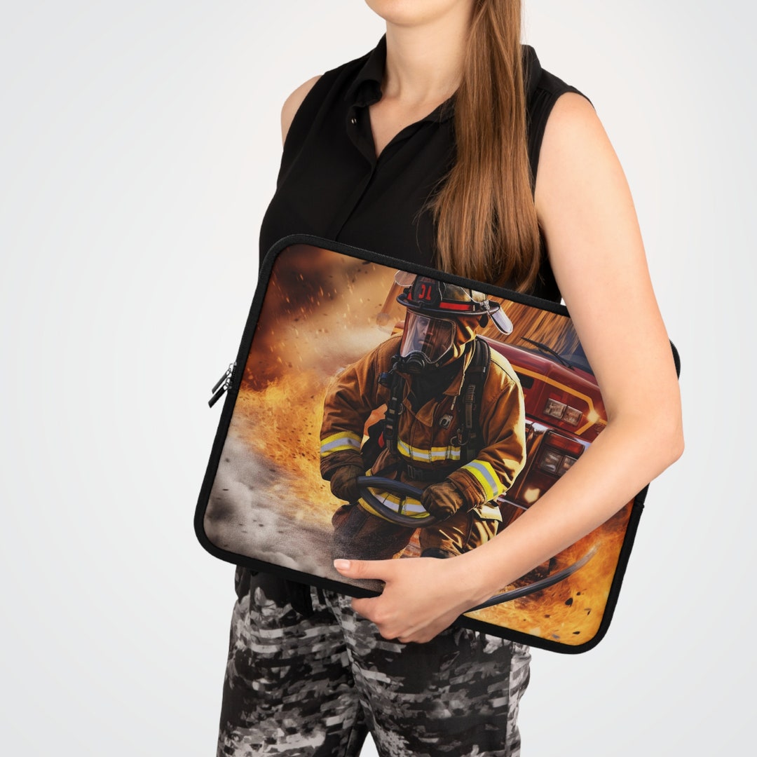Firefighter 3D Laptop Sleeve Laptop Firefighter Shield Sleeves Laptop ...