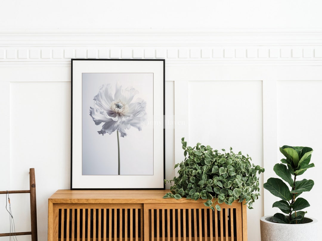 Modern Flower Wall Art Print, Digital Download - Etsy
