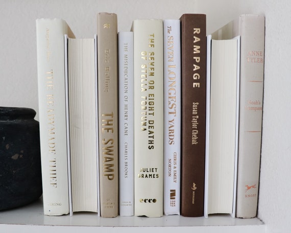 Bundle of Tan and Ivory Decorative Books Books for Staging - Etsy