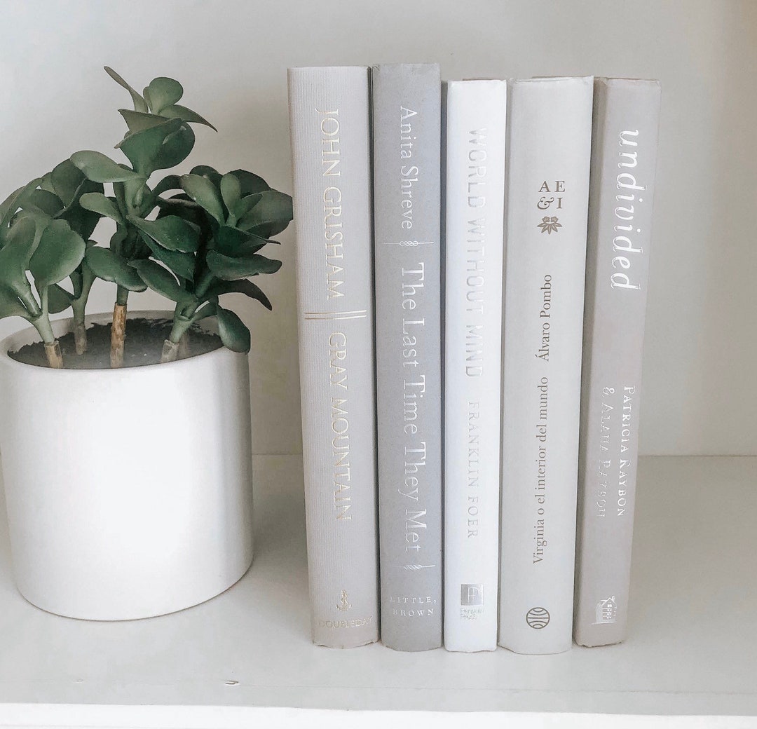Bundle of Light Grey Decorative Books Books for Staging - Etsy