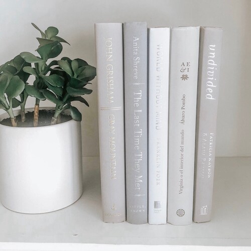 Bundle of Mixed Grey Decorative Books Books for Staging - Etsy