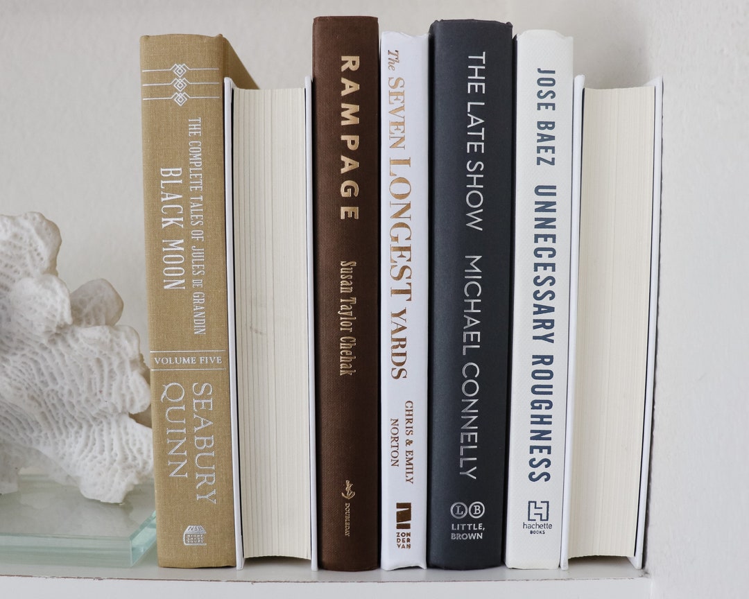 Bundle of Tan and Ivory Decorative Books Books for Staging - Etsy