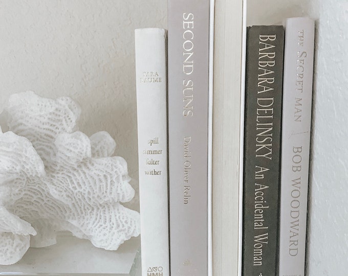 Set of Grey/black/white Decorative Books, Books for Staging, Bookend ...