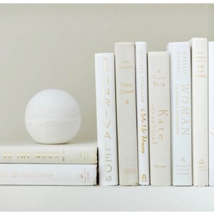 Bundle White and Ivory Decorative Books Books for Staging - Etsy