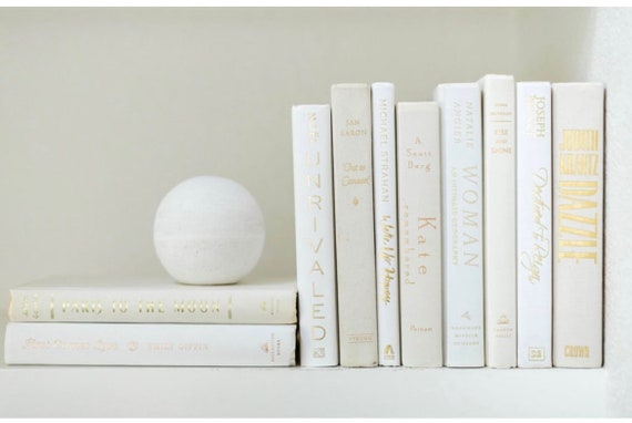 Bundle White and Ivory Decorative Books Books for Staging - Etsy