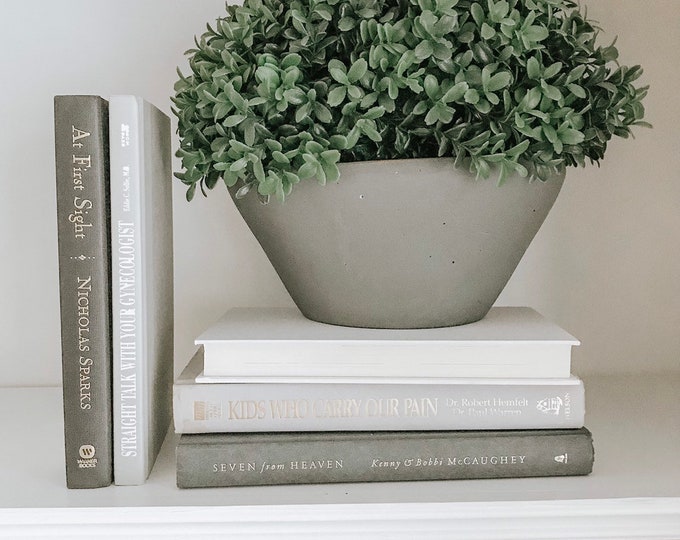 Set of Grey/black/white Decorative Books, Books for Staging, Bookend ...