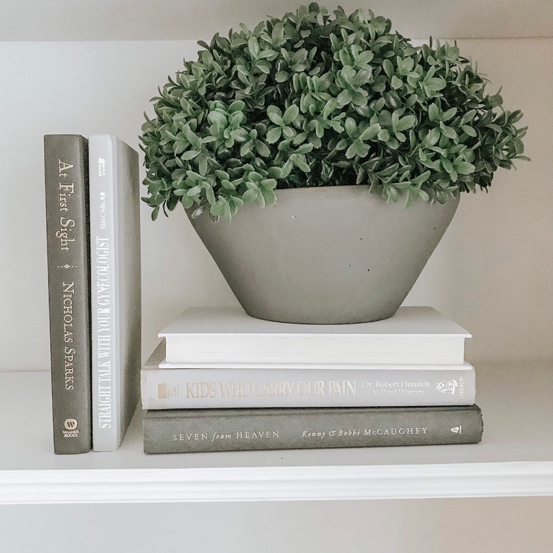 Set of grey/black/white decorative books books for staging | Etsy