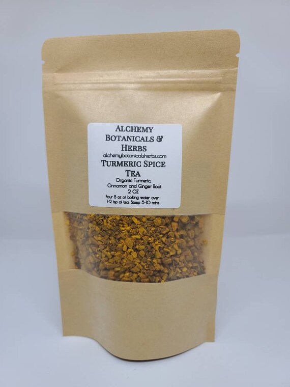Organic Turmeric Spice Tea 2 oz Loose Herbal Tea Anti | Etsy