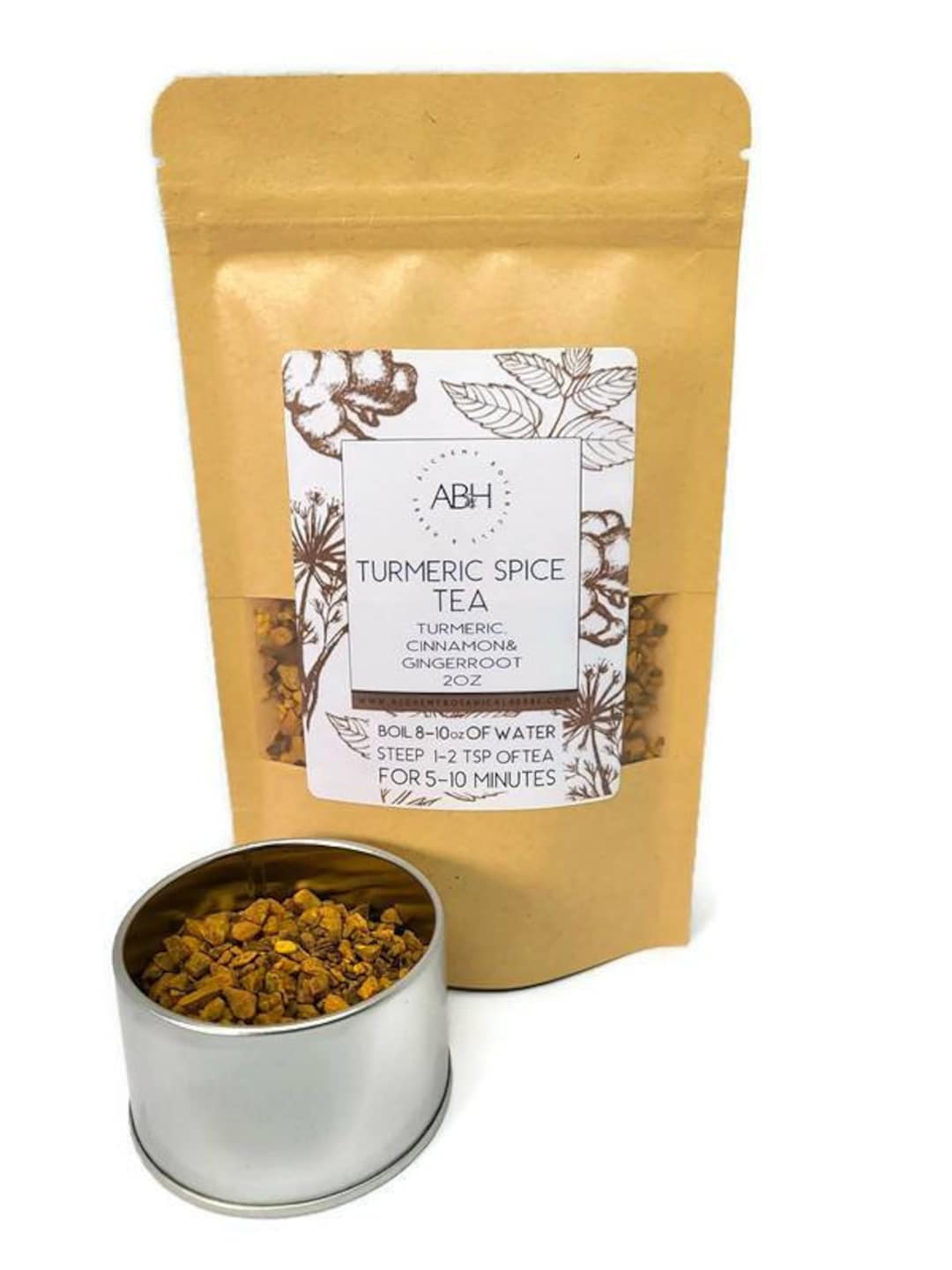Organic Turmeric Spice Tea 2 Oz Loose Herbal Tea Curcumin - Etsy