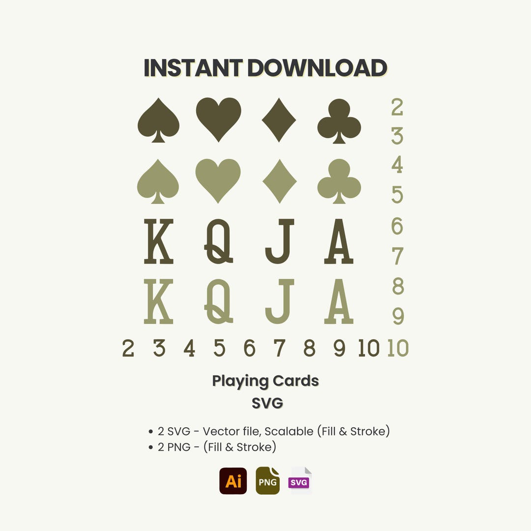 Playing Cards SVG, Spades SVG, Solitaire Cards, King, Queen, Jack, Ace ...